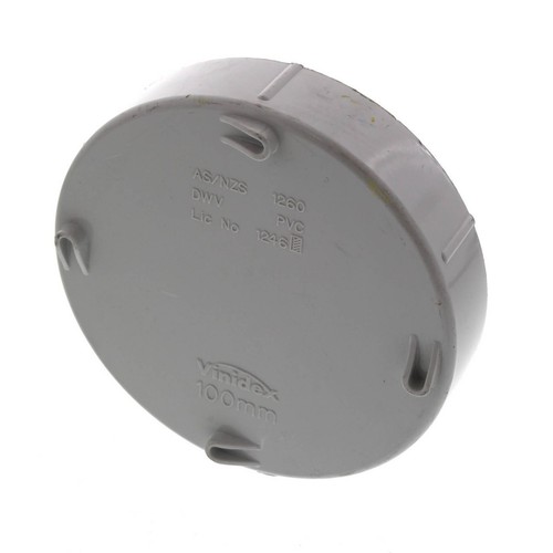 Vinidex Stormwater Cap Access Threaded DWV 100mm Repair Fitting PVC ...
