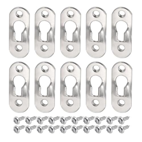 Keyhole Hanging Plate Single Hole Hook with Screws -Pcs - Good for 37 x ...
