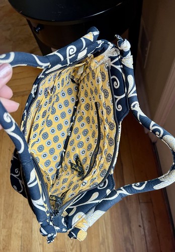 Vera Bradley Yellow Bird Pattern Quilted Cotton Satchel Bag Handbag | eBay
