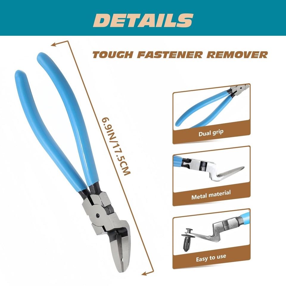 Car Door Panel Trim Clip Removal Plier Tool Rivet Clip Fastener Remover ...