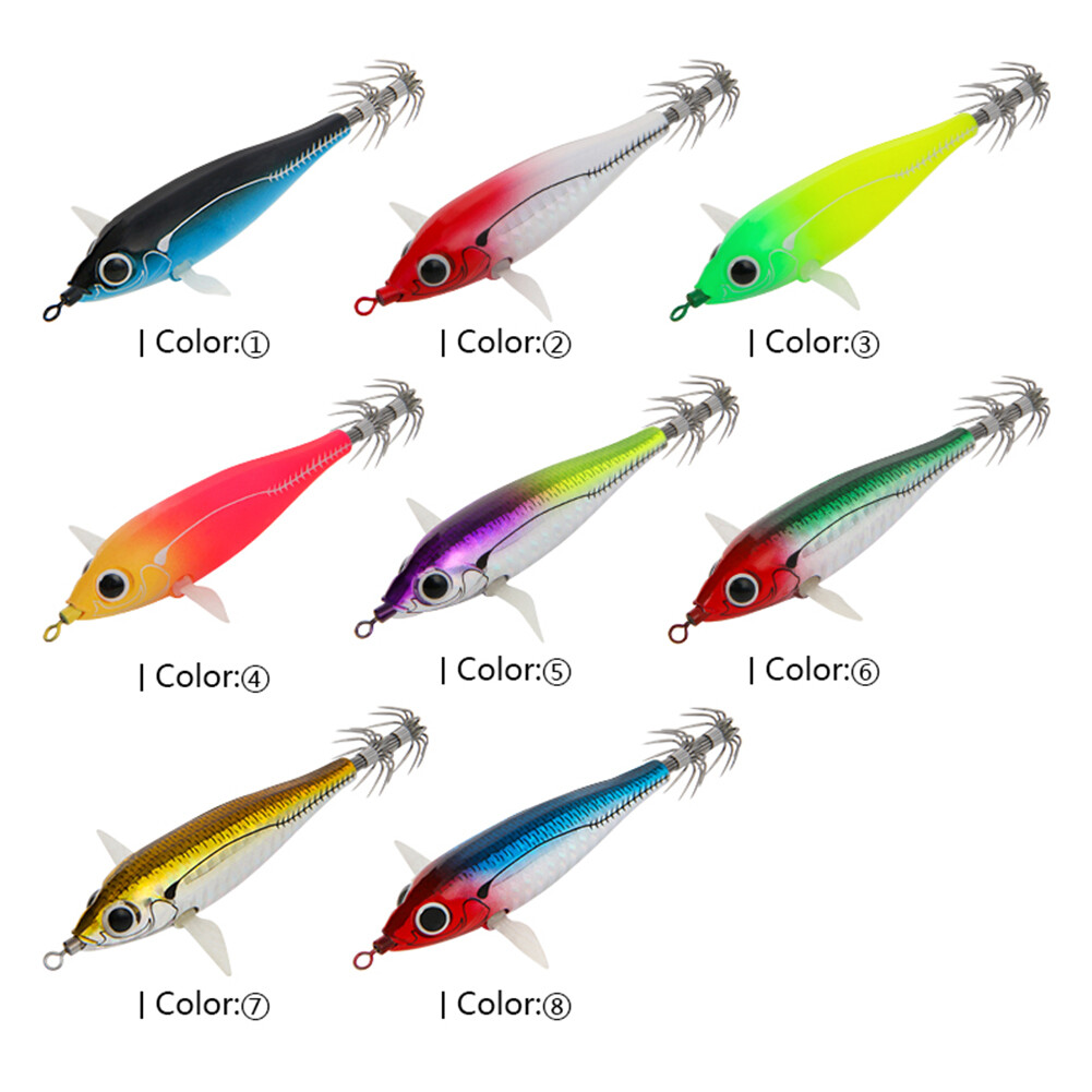 83mm Luminous Squid Lure Octopus Bait Realistic for Saltwater ...