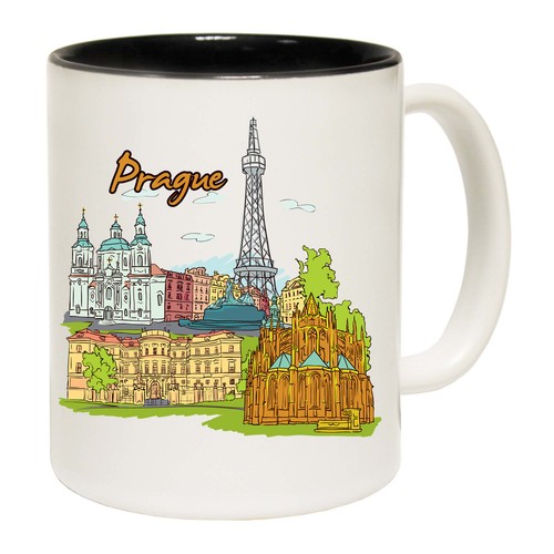 Prague Czech Republic Country Flag Destination - Funny Novelty Coffee ...