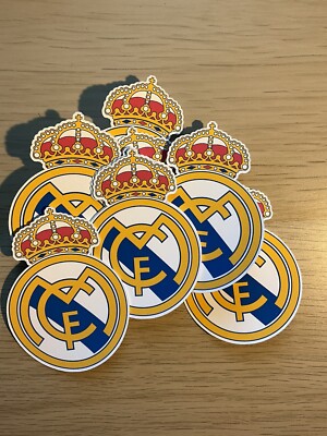 6 X Real Madrid CF Logo Badge vinyl Stickers 80mm | eBay