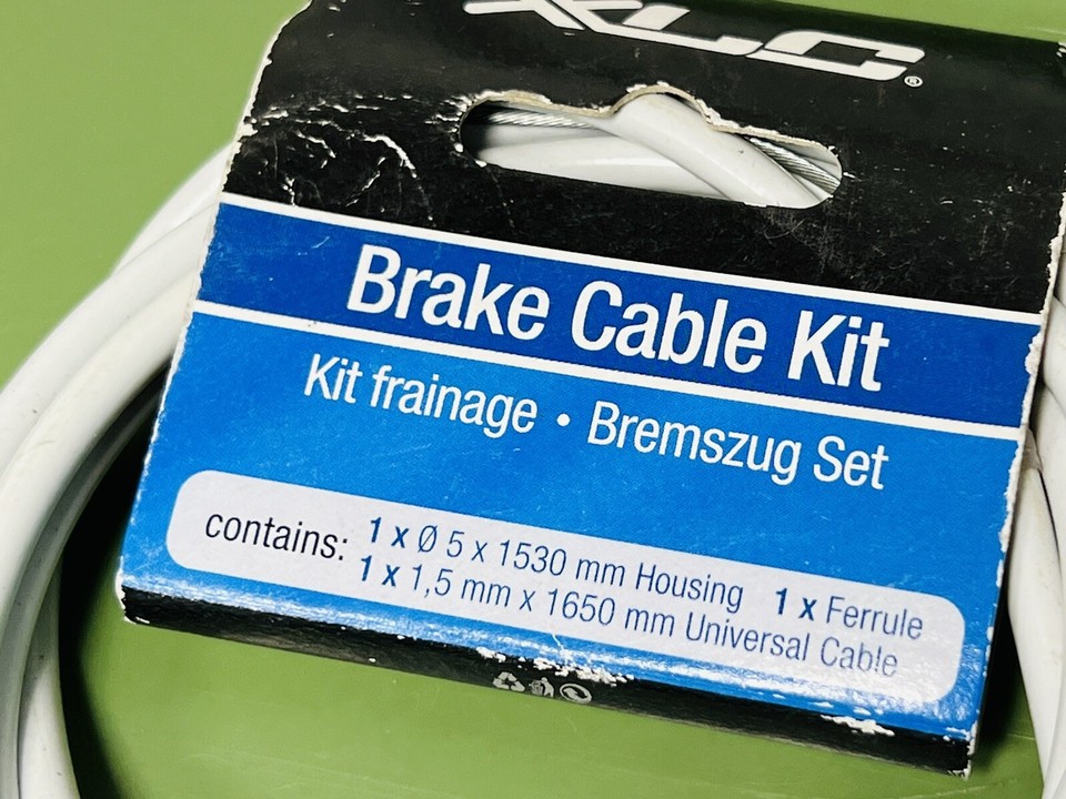 XLC Bicycle Brake Cable Kit 1530mm Housing 1650mm Stainless Cable White ...