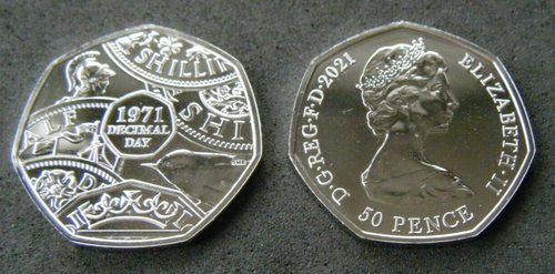 2021 Decimal Day BU 50p Fifty Pence Coin - Arnold Machin RA Obverse | eBay