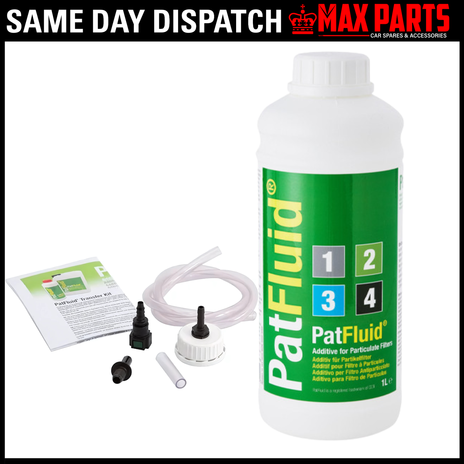 PAT Fluid Diesel DPF Additive 1 Litre + Transfer Kit for Particulate ...