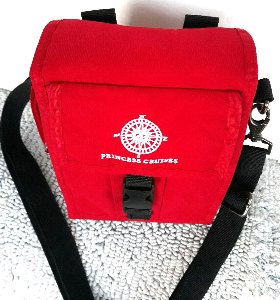 Princess Cruises ~ Shoulder Bag Crossbody Travel Belt-Purse ~Nylon Red ...