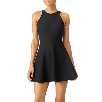 Elizabeth and James Designer Black Cutout Bow Back Dress - Fit & Flare ...