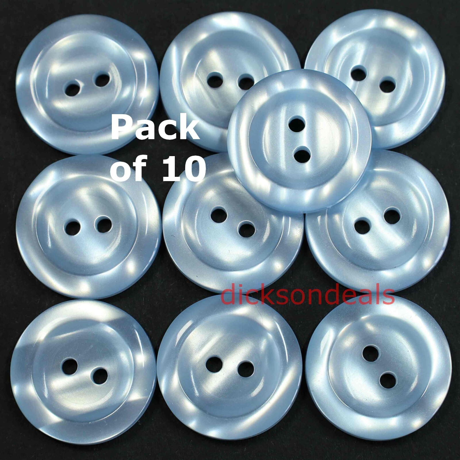 10 Buttons Easy Match Pearly 2 Tone, 2 Hole 11.5mm 15mm 18mm or 20mm ...