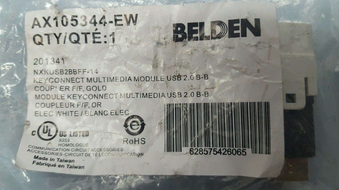 BELDEN_AX105344-EW KeyConnect Multimedia Module USB 2.0 B-B Coupler, F ...