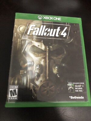 FALLOUT 4 FALL OUT MICROSOFT XBOX ONE S X-BOX 1 GAME AND CASE COMPLETE ...