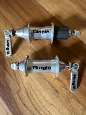 Vintage Ringle Silver 32H MTB Front and rear hubs hub set with matching ...