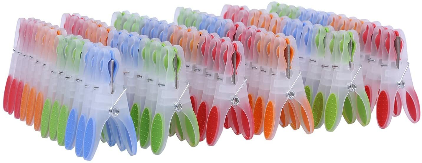 80 pcs Clothes Drying Strong Clips Laundry Home Pegs Windproof Clothes ...