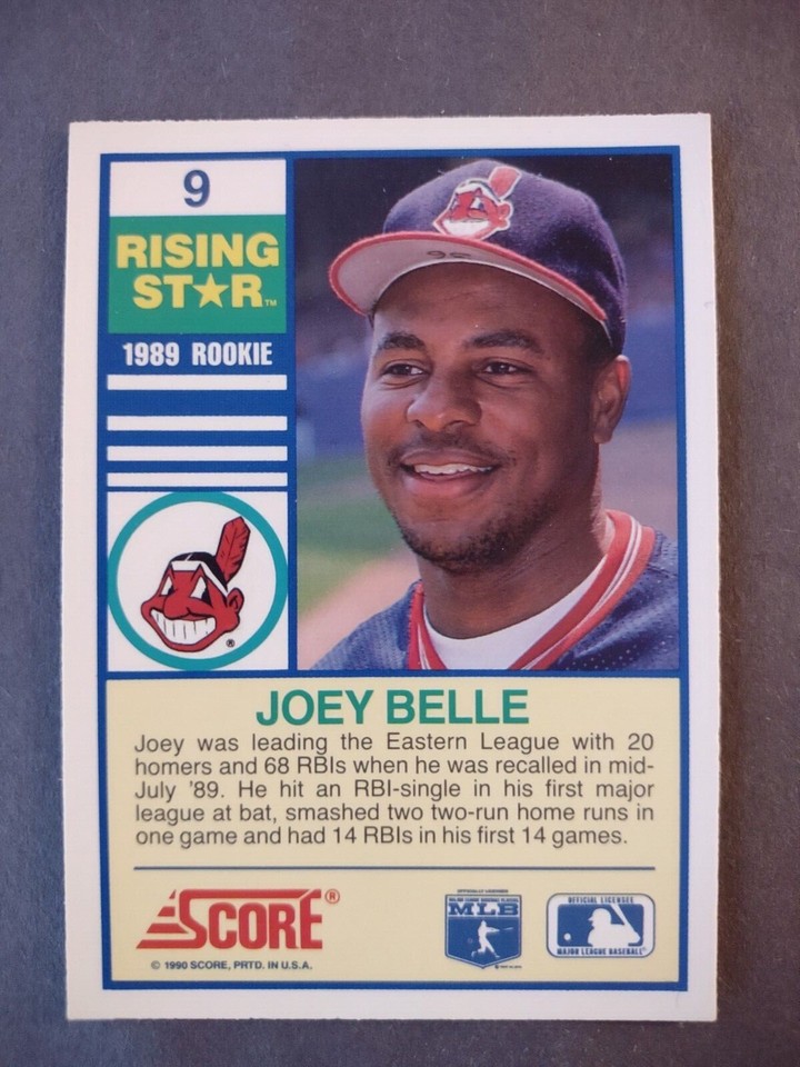 1990 SCORE RISING STAR # 9 ALBERT JOEY BELLE , ROOKIE EX or Better FREE ...
