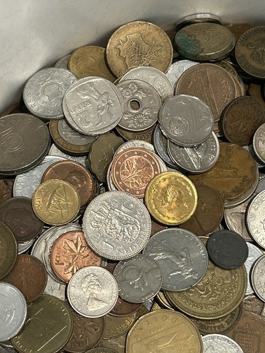 Huge Bulk Mixed Lot of 21 Pounds Assorted Foreign Coins From Around the ...