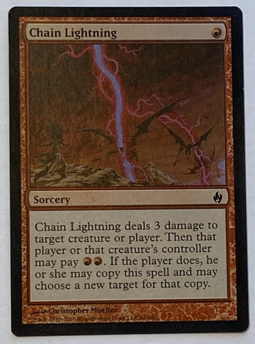 MTG Chain Lightning - Premium Deck Series Fire and Lightning - FOIL ...