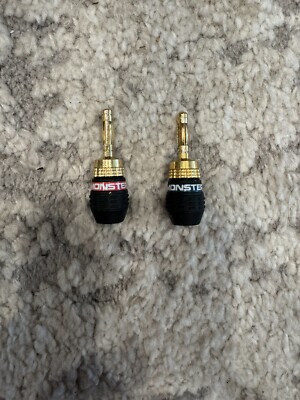 MOSTER XP QUICK-LOCK CONNECTORS BEST BANANA SPEAKER WIRE PLUGS 2pc ...