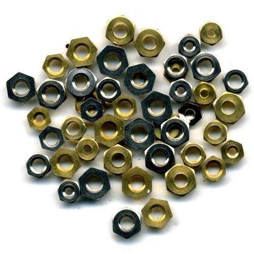 Clock Nuts (50 pieces) Brass & Steel Assorted Nuts Clocks - CX71 | eBay