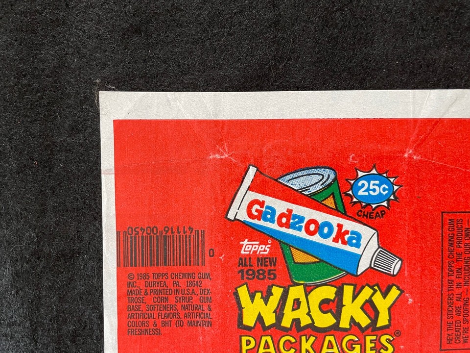 1985 TOPPS WACKY PACKAGES WAX PACK WRAPPER 0-450-21-01-4 RED EXCELLENT ...