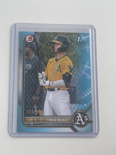 2022 Bowman 1ST #BP-89 Max Muncy Prospects Sky Blue 359/499 Oakland ...