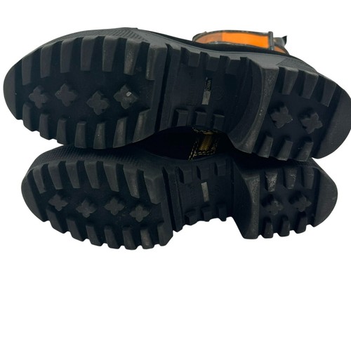BAMBOO Womens 7.5 yellow orange black camo combat boots chunky platform ...