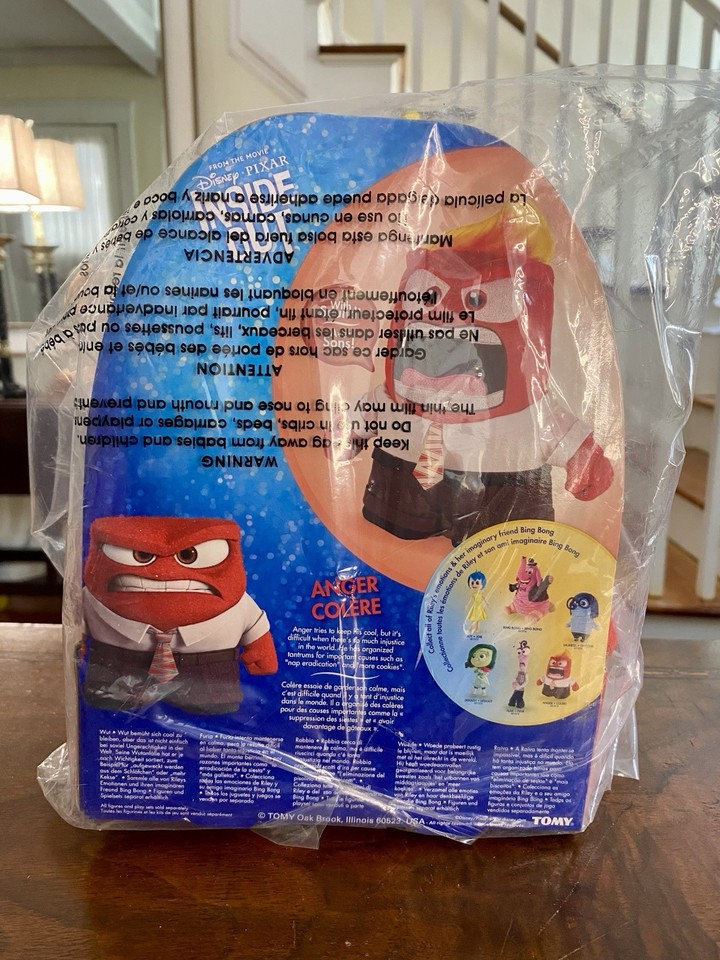 ANGER Tomy Toy 10”Battery Disney Pixar Inside Out Movie Sound Plush Man ...