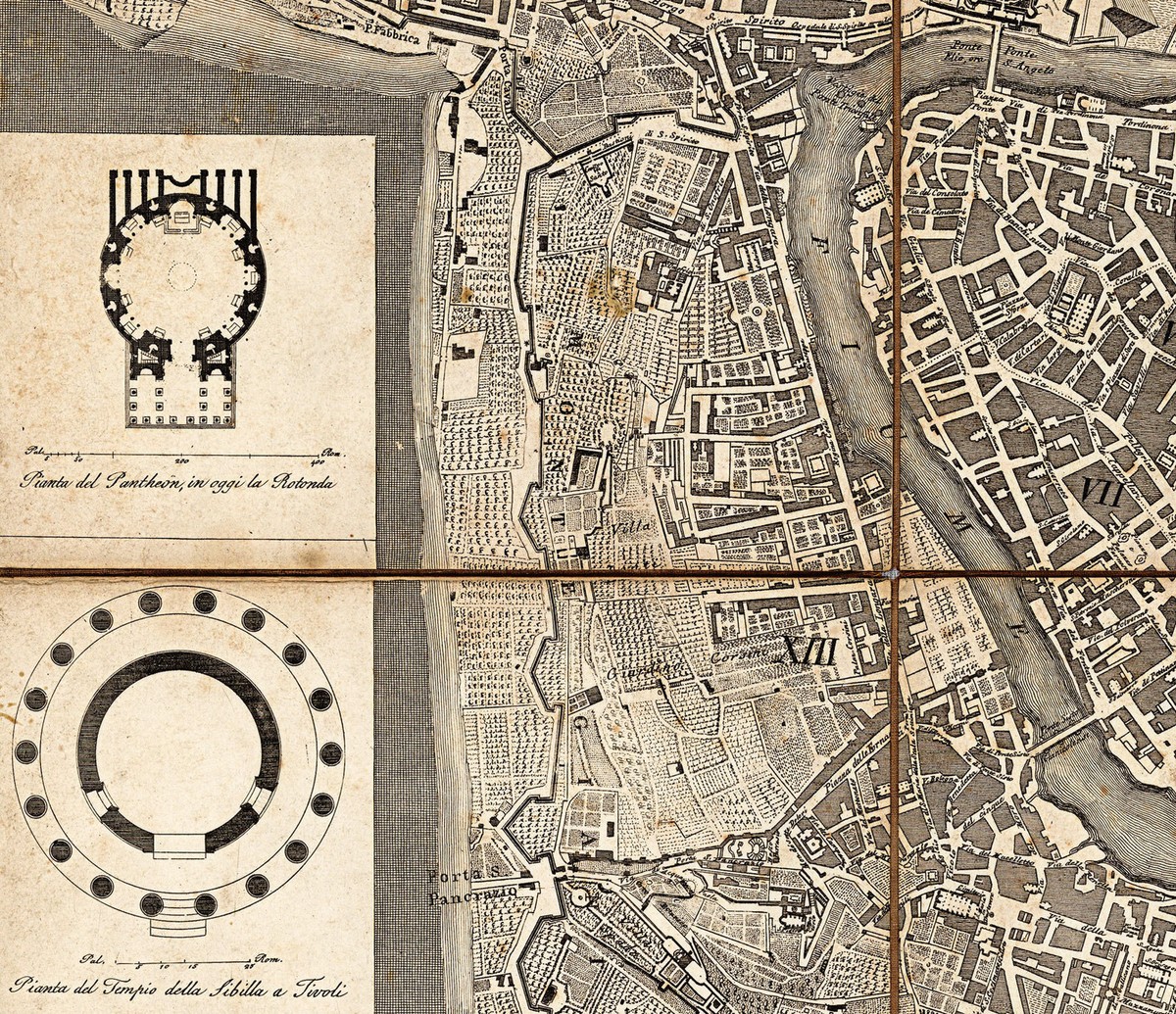 A Topographic Map Of Ancient Rome ROMA ROME Environs Key Plan. Latium.