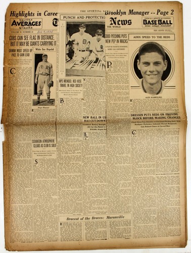 1934 SPORTING NEWS BASEBALL MAGAZINE ORIGINAL BOX SCORES CUBS ARTICLE 8 ...