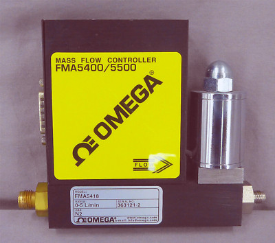 OMEGA FMA5418 N2 0-5 L/min MASS FLOW CONTROLLER NITROGEN 90DAYWARRANTY ...