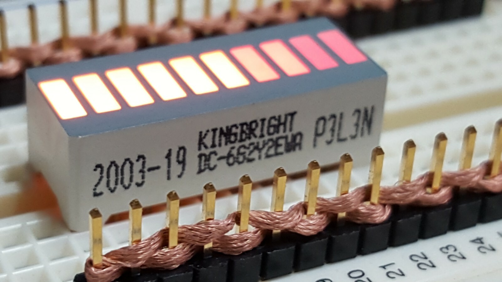 10 Pcs LED 10-Segments BARGRAPH Array for VU METER Driver Arduino Bar ...