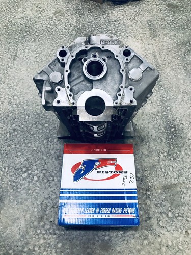 BRODIX SBC Alum Block JE Pistons Dirt Late Model IMCA Race Car FREE ...