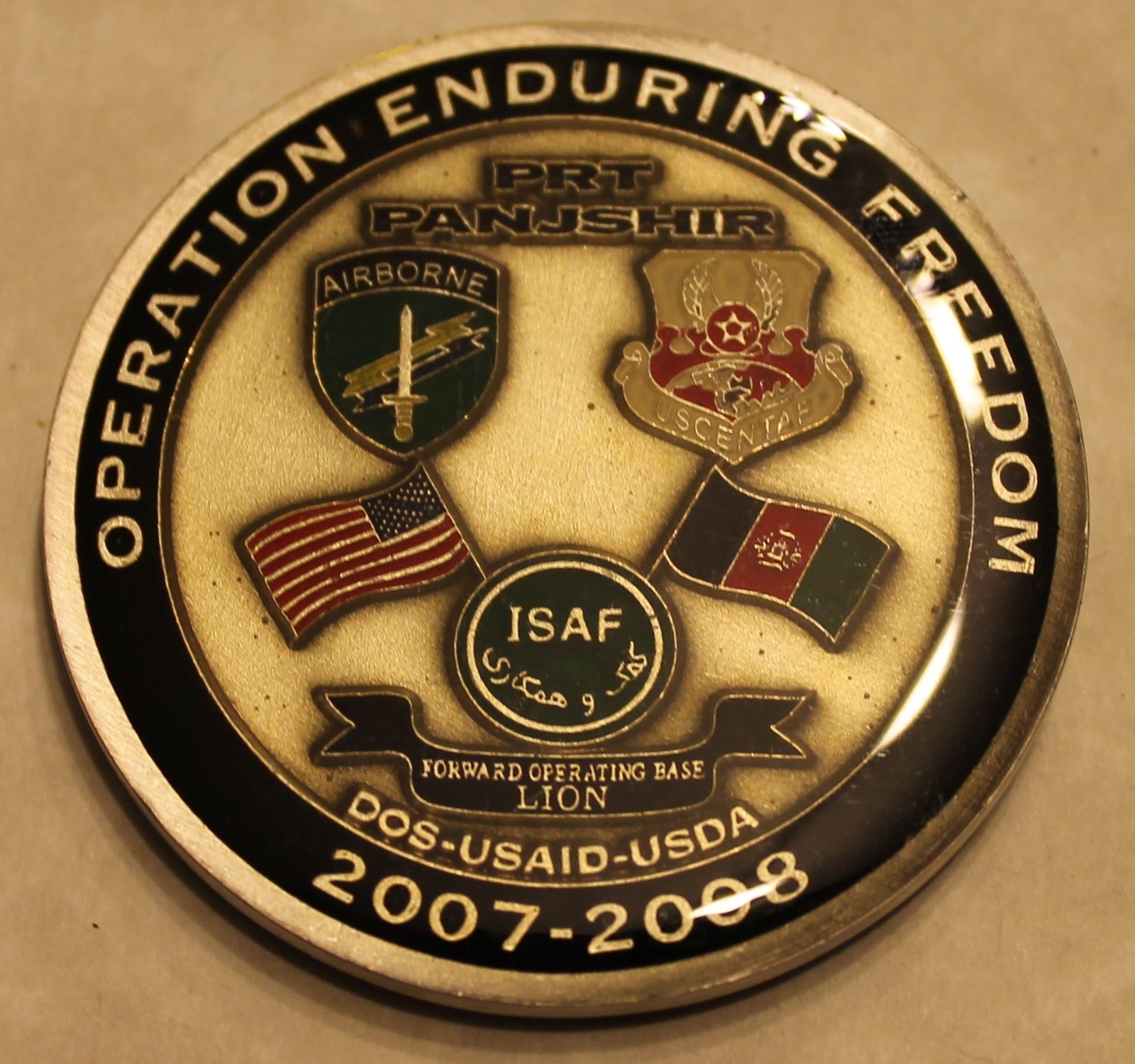 OEF PRT Panjshir Forward Operating Base FOB Lion Army Challenge Coin | eBay