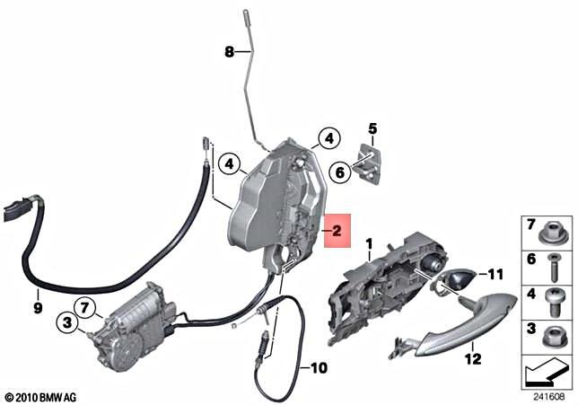 Genuine BMW M6 F12 F13 640d 640dX 640i 640iX Lock Complete Left ...