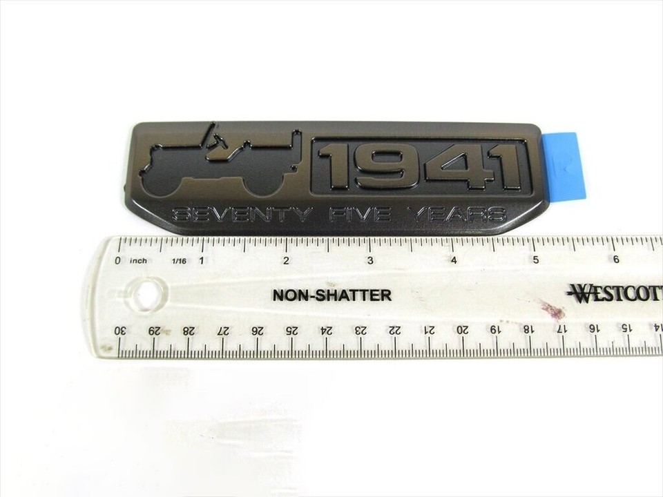 16-18 JEEP 1941 75 YEAR ANNIVERSARY WILLYS EMBLEM NAMEPLATE BADGE MOPAR ...