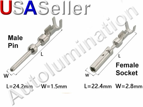 Ford Wedgelock Terminals E7EB-14487-AA Female Male E6DZ-14487-AA 33088 ...