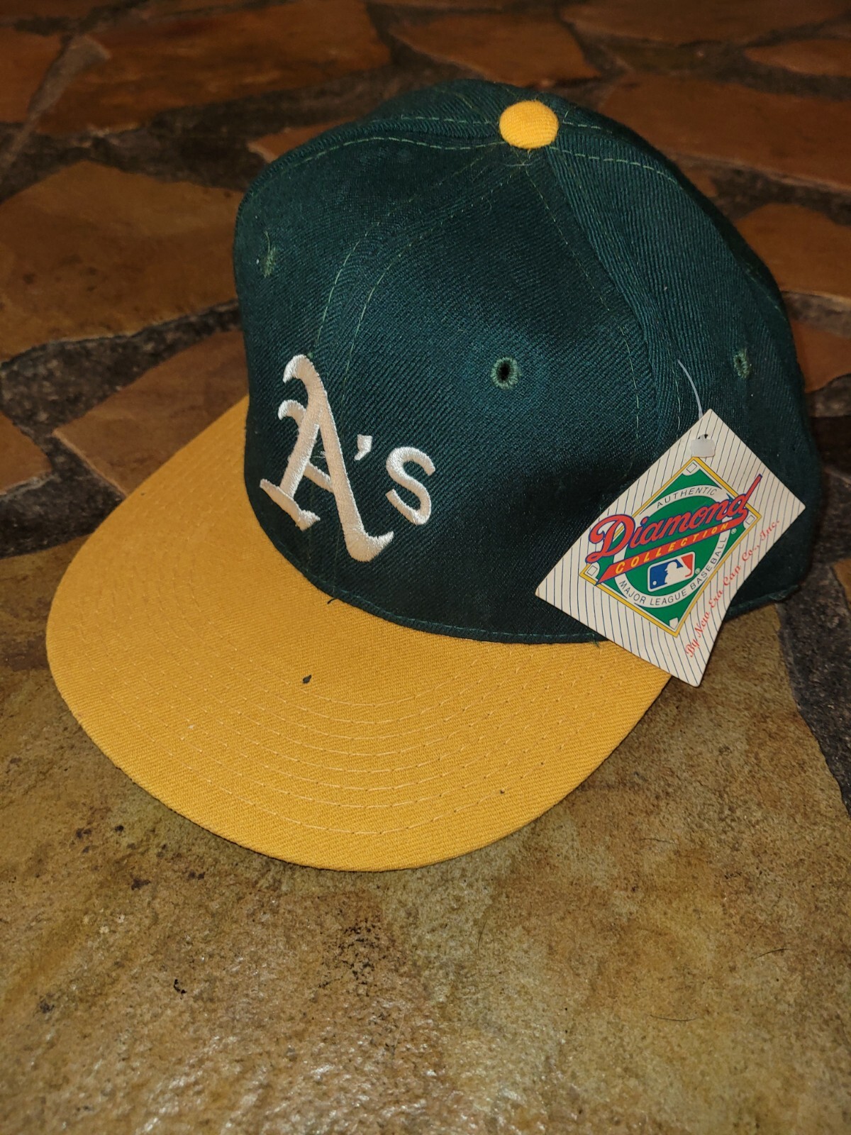 Vintage Oakland Athletics A's New Era Diamond Collection Pro Fitted Hat ...