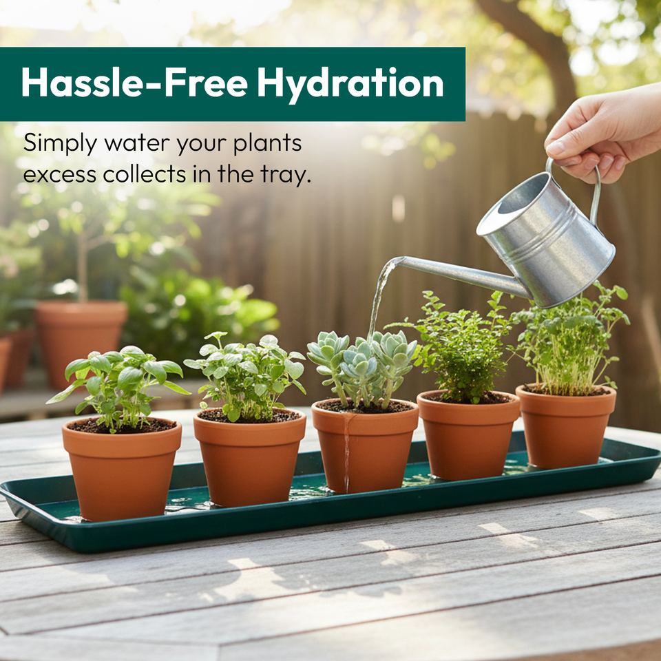 Medium Windowsill Watering Tray 61cm Plant Pot Saucer Drip Water Trays ...