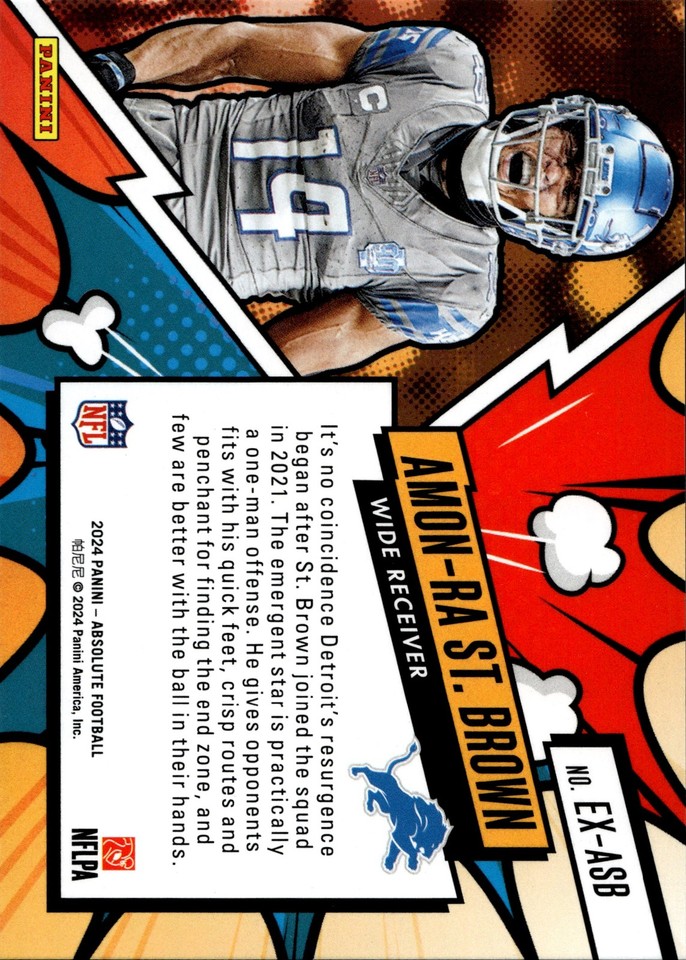 2024 Panini Absolute Football Explosive Amon-Ra St. Brown #EX-ASB | eBay