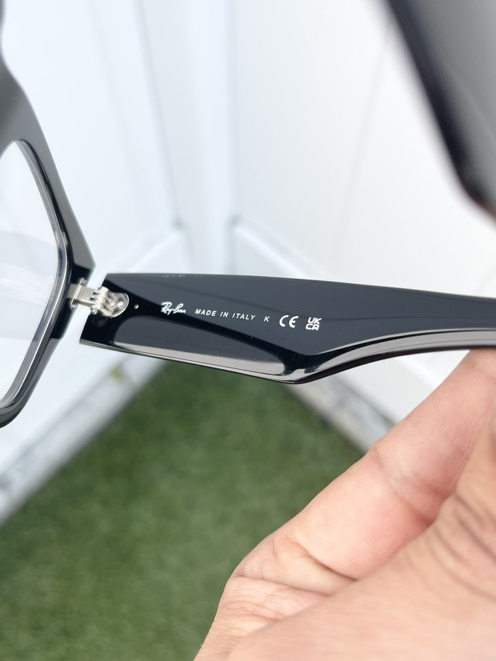 NWT Authentic Ray Ban Mega Wayfarer RB0840S 0840 Black Clear Lens Size ...