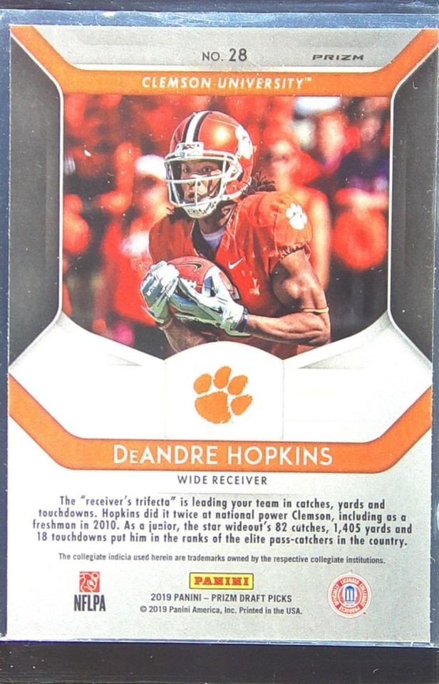 2019 Prizm Draft Picks DeAndre Hopkins Prizms Purple #28 Tigers | eBay