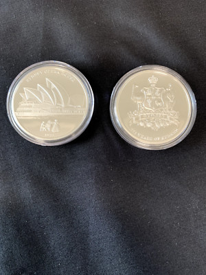 Australia: Sydney Opera House Proof 28g 40mm medal 225 Years of Sydney ...