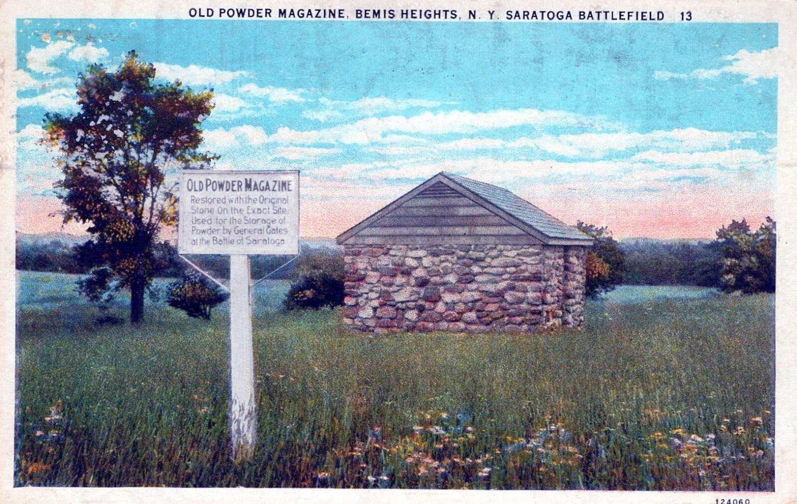 Bemis Heights New York Old Powder Magazine Saratoga Battlefield 1930 ...
