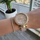 Michael Kors Parker Gold Dial Two Tone Steel Strap Watch for Women ...