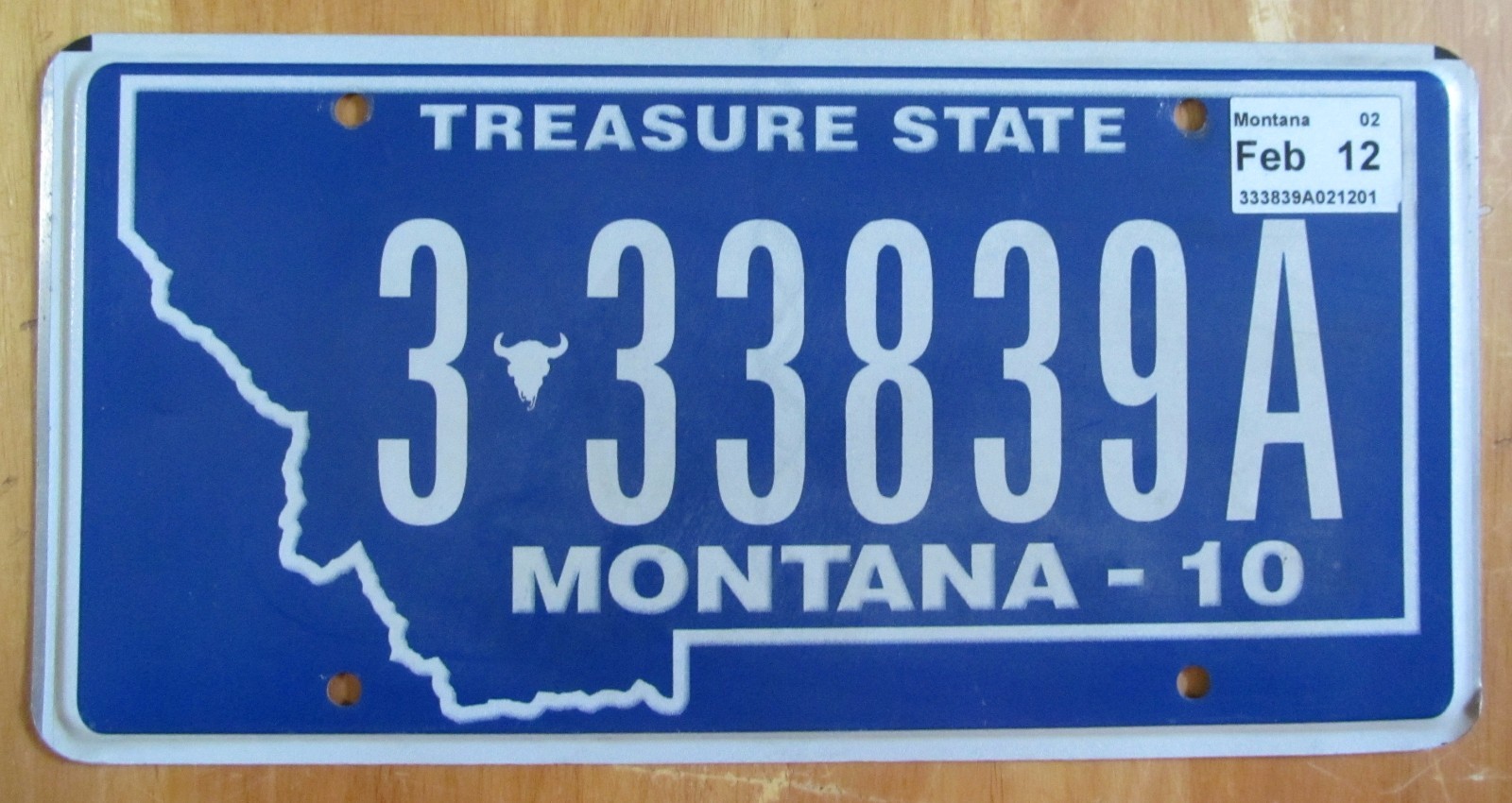 Montana 2012 YELLOWSTONE COUNTY License Plate NICE QUALITY # 3-33839A ...