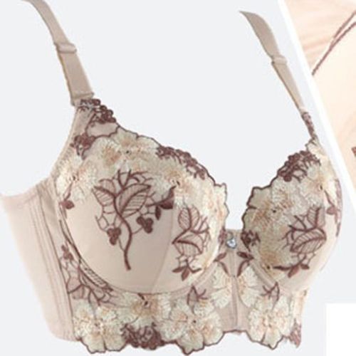 Thick Padded Add 2 Cups Bra Women Push-up Brassiere Deep V Lace ...