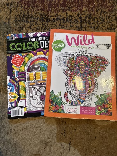 2 Coloring Books: Inspiring Color Designs | eBay