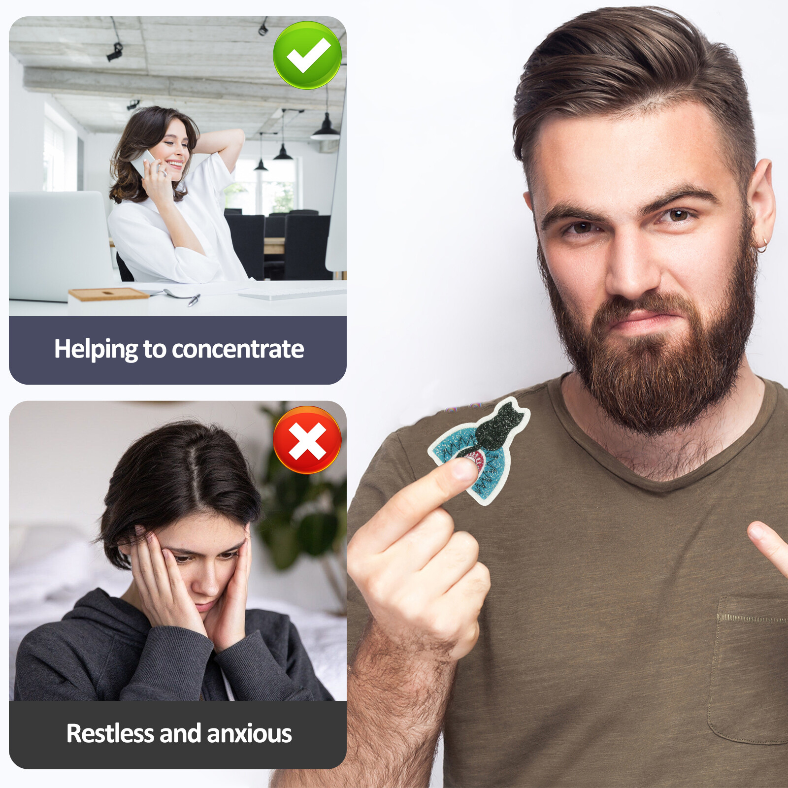 32Pcs Calm Stickers Set 15 Styles Reusable Tactile Rough Textured ...