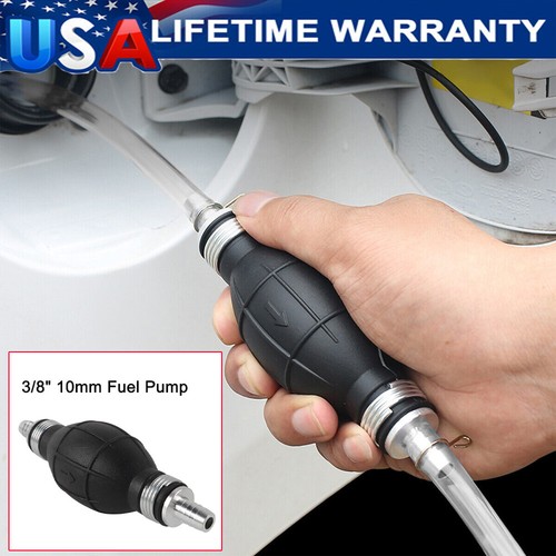 Black 3/8'' Hand Primer Bulb Outboard Car Marine Boat Gas Fuel Line ...