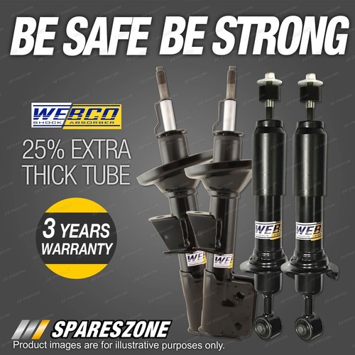 4x Front Rear STD or Lower Webco Shocks for Toyota Starlet EP NP 80 81 ...