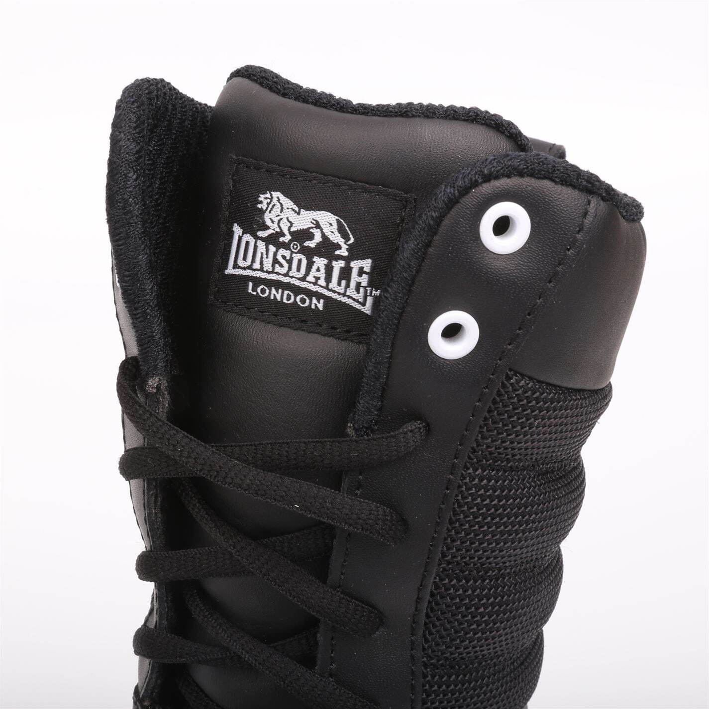 Lonsdale Mens Contender Boxing Boots Full Lace Up Sports Shoes Sneakers ...